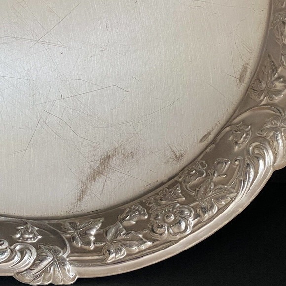 WMF Ikora | Dining | Vintage Silver Plate Serving Tray Swirl Brushed ...